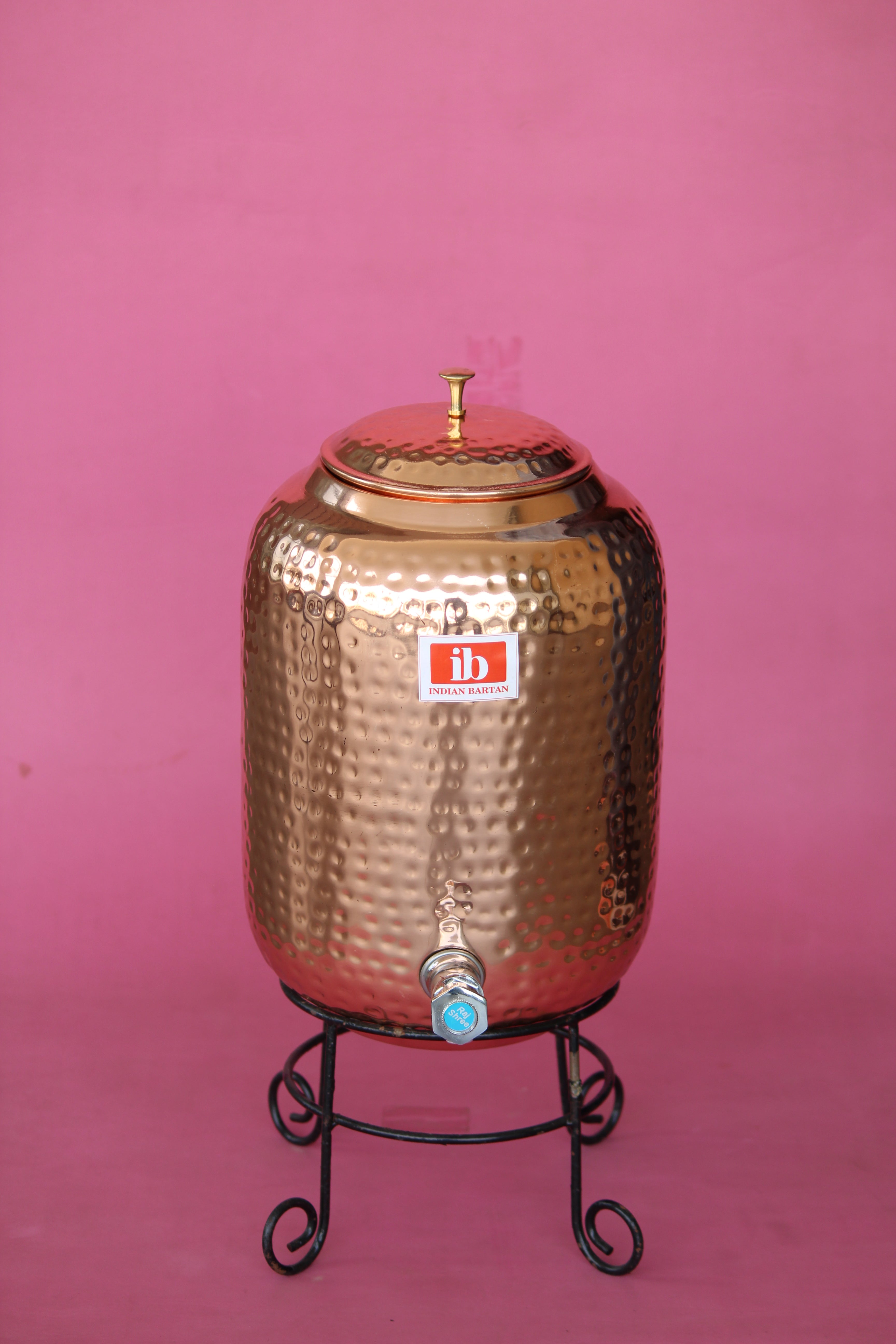 Copper Water Dispenser Hammered – Indian Bartan