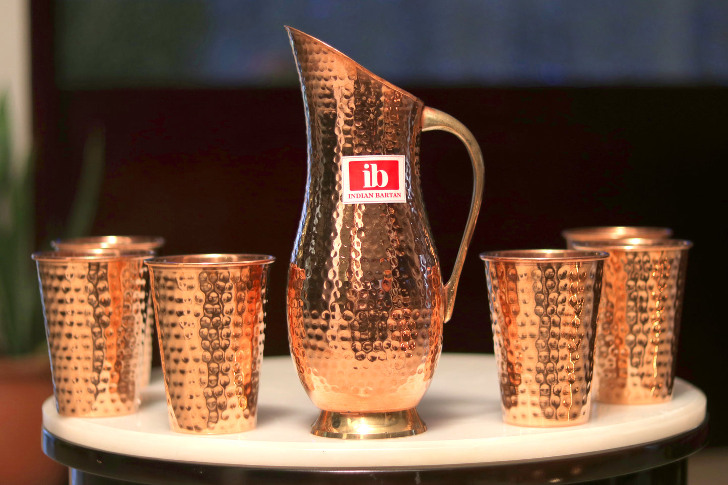 Handcrafted Copper Jug set – Indian Bartan