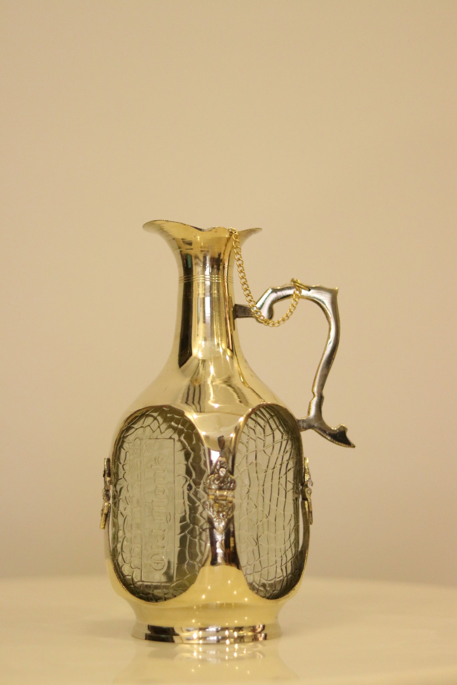 Brass Old Monk Jug – Indian Bartan