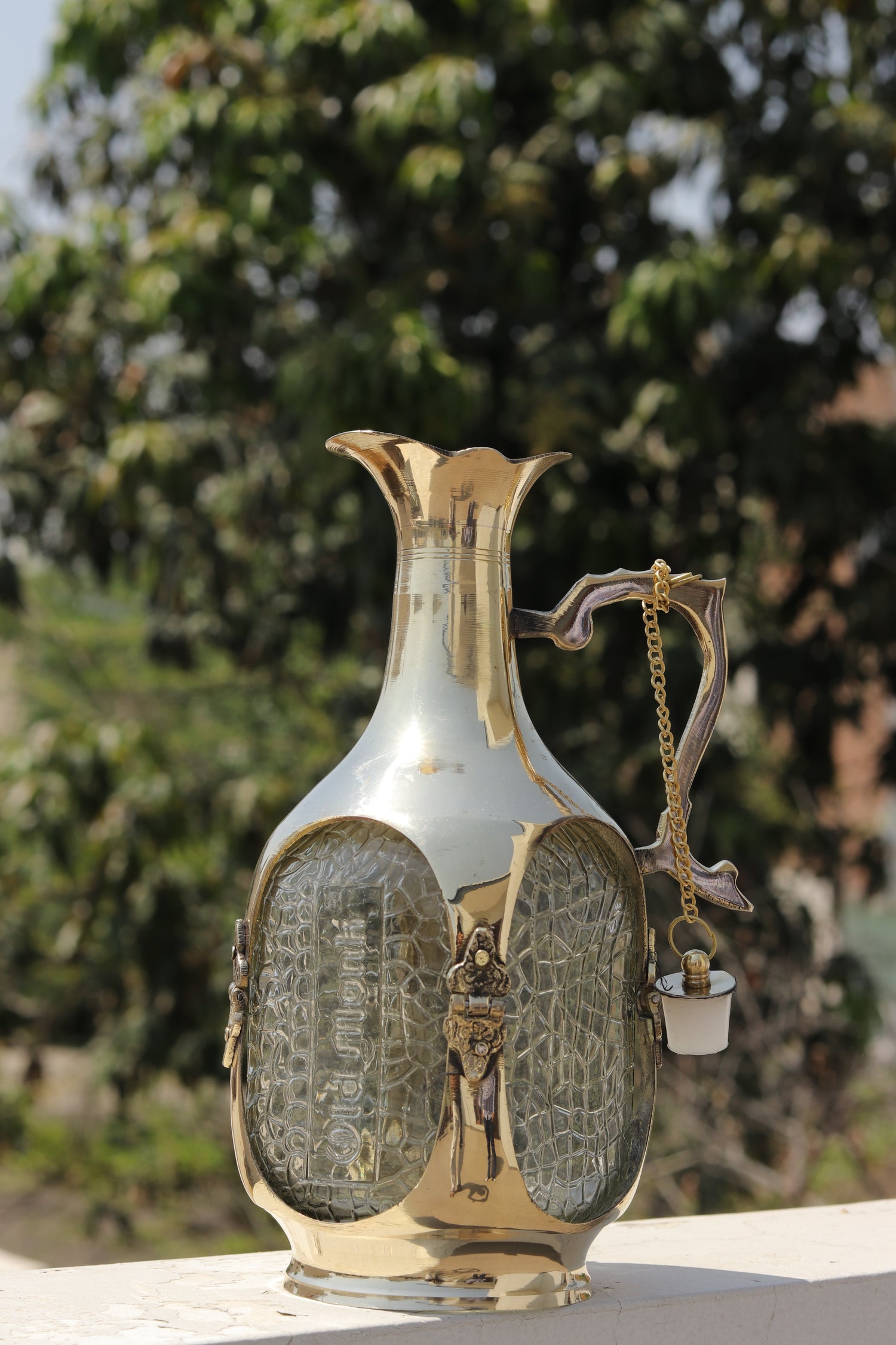 Brass Old Monk Jug – Indian Bartan