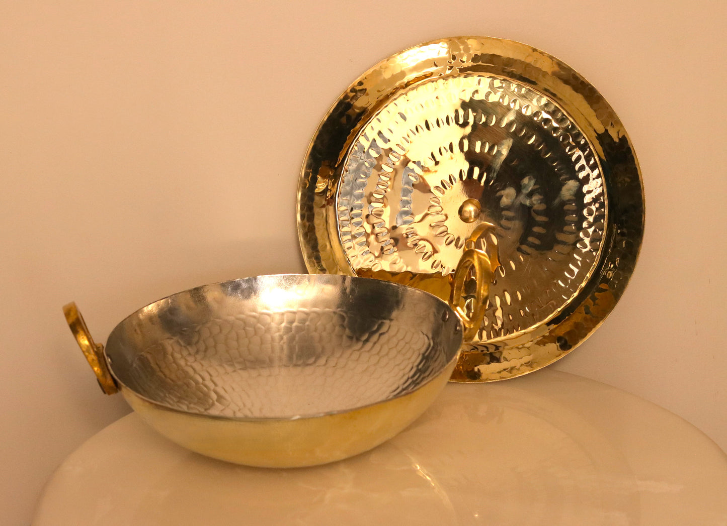Buy Brass Kadahi | Brass Kadahi with Lid – Indian Bartan