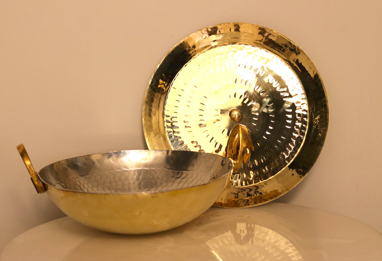 Buy Brass Kadahi | Brass Kadahi with Lid – Indian Bartan