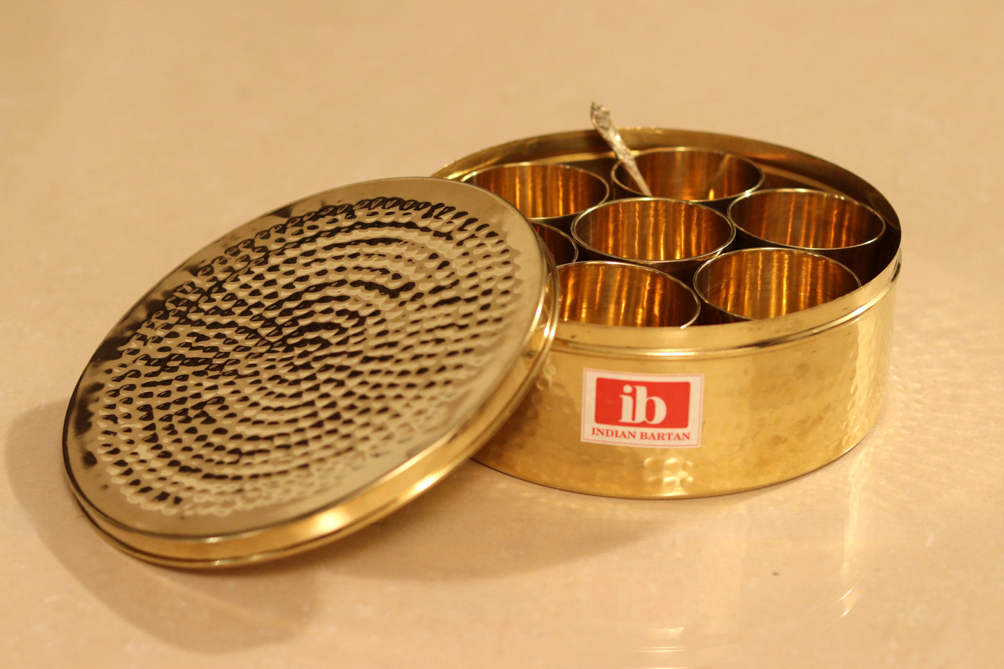 Handcrafted Brass Masala Daani / Spice Box – Indian Bartan