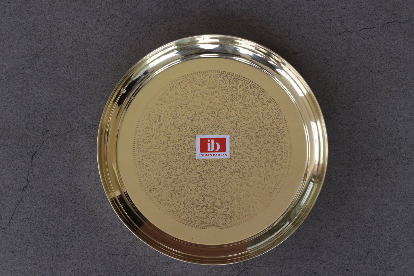 Brass Round Thal – Indian Bartan