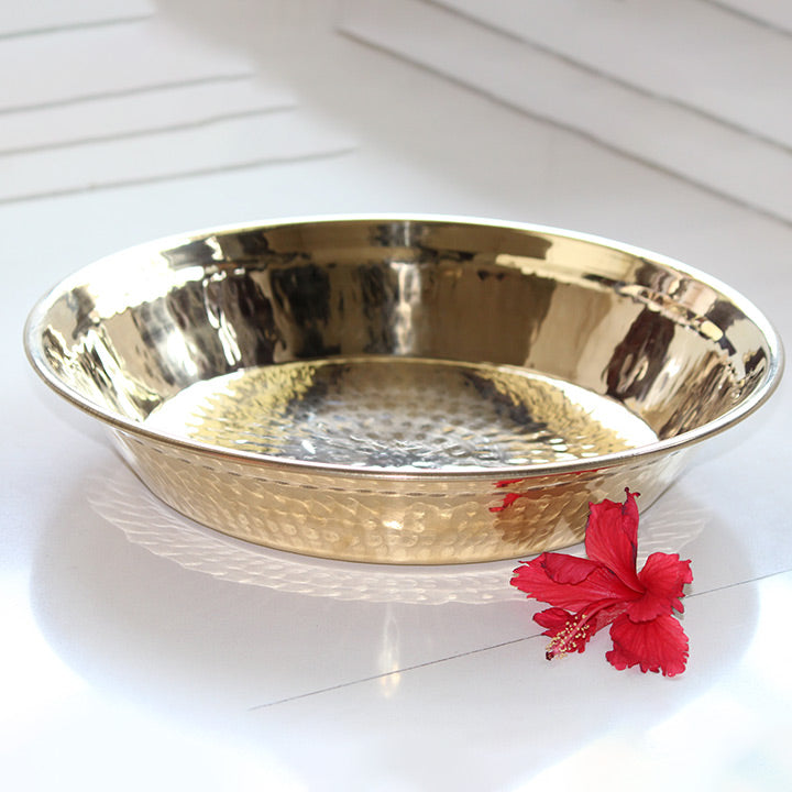 Buy Brass Paraat | Round Brass Paraat | IndianBartan – Indian Bartan