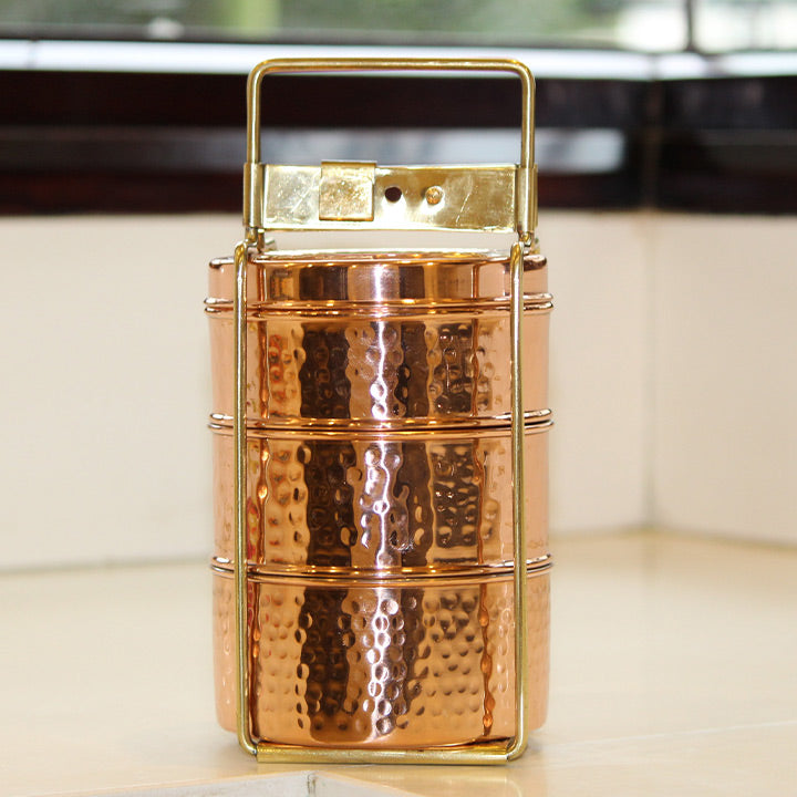 Copper Tiffin Boxes | Tiffin Boxes – Indian Bartan