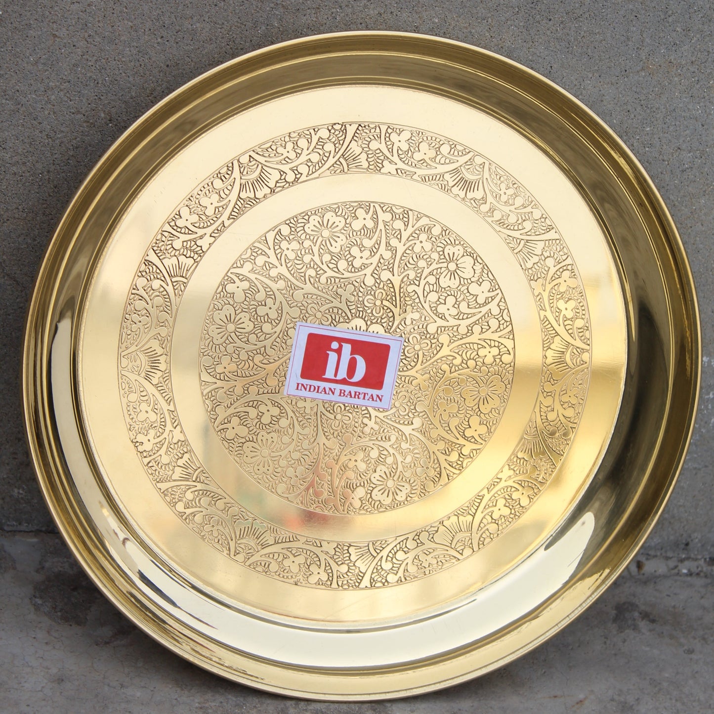 Brass Round Thal – Indian Bartan