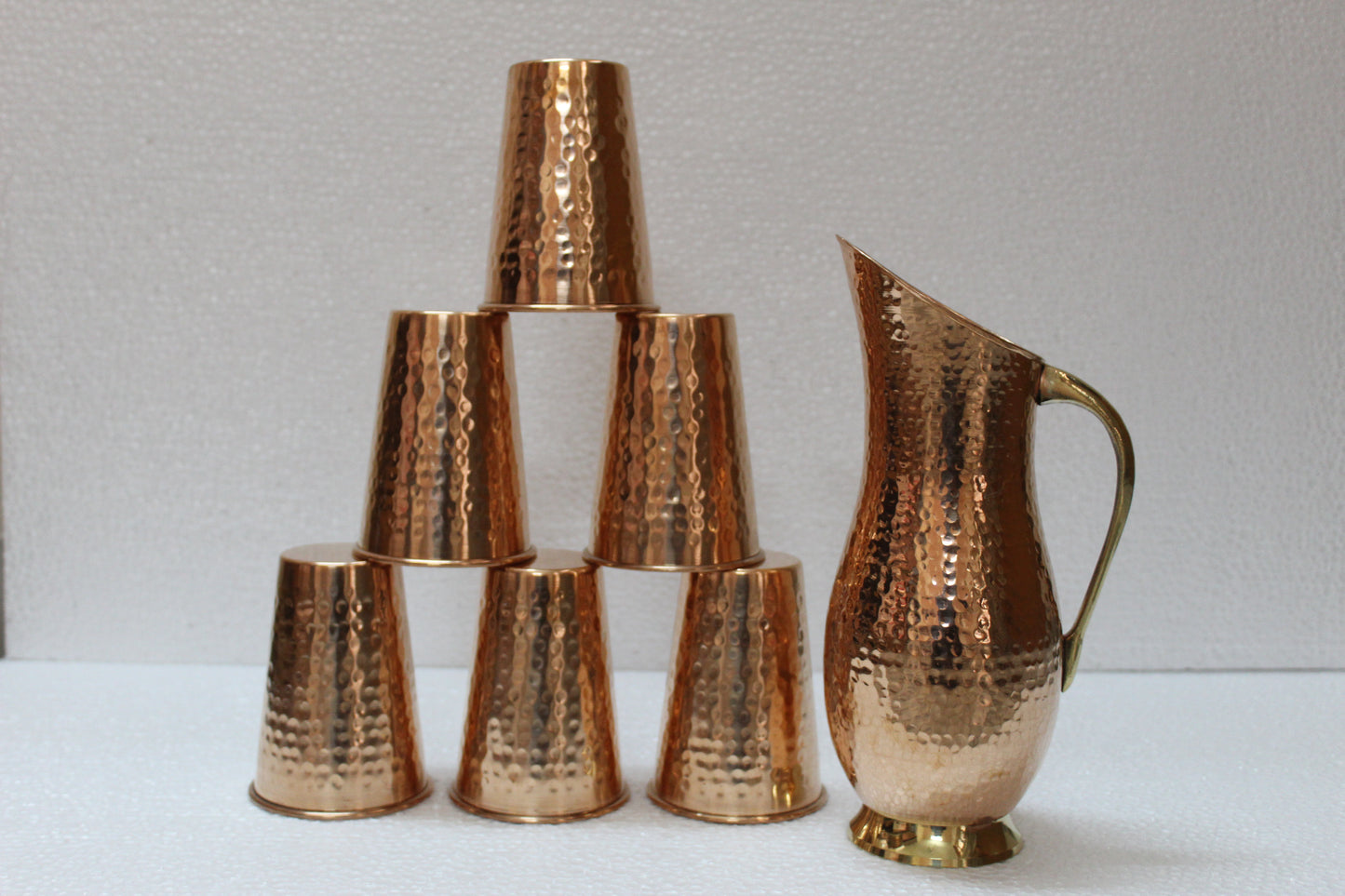 Handcrafted Copper Jug set – Indian Bartan