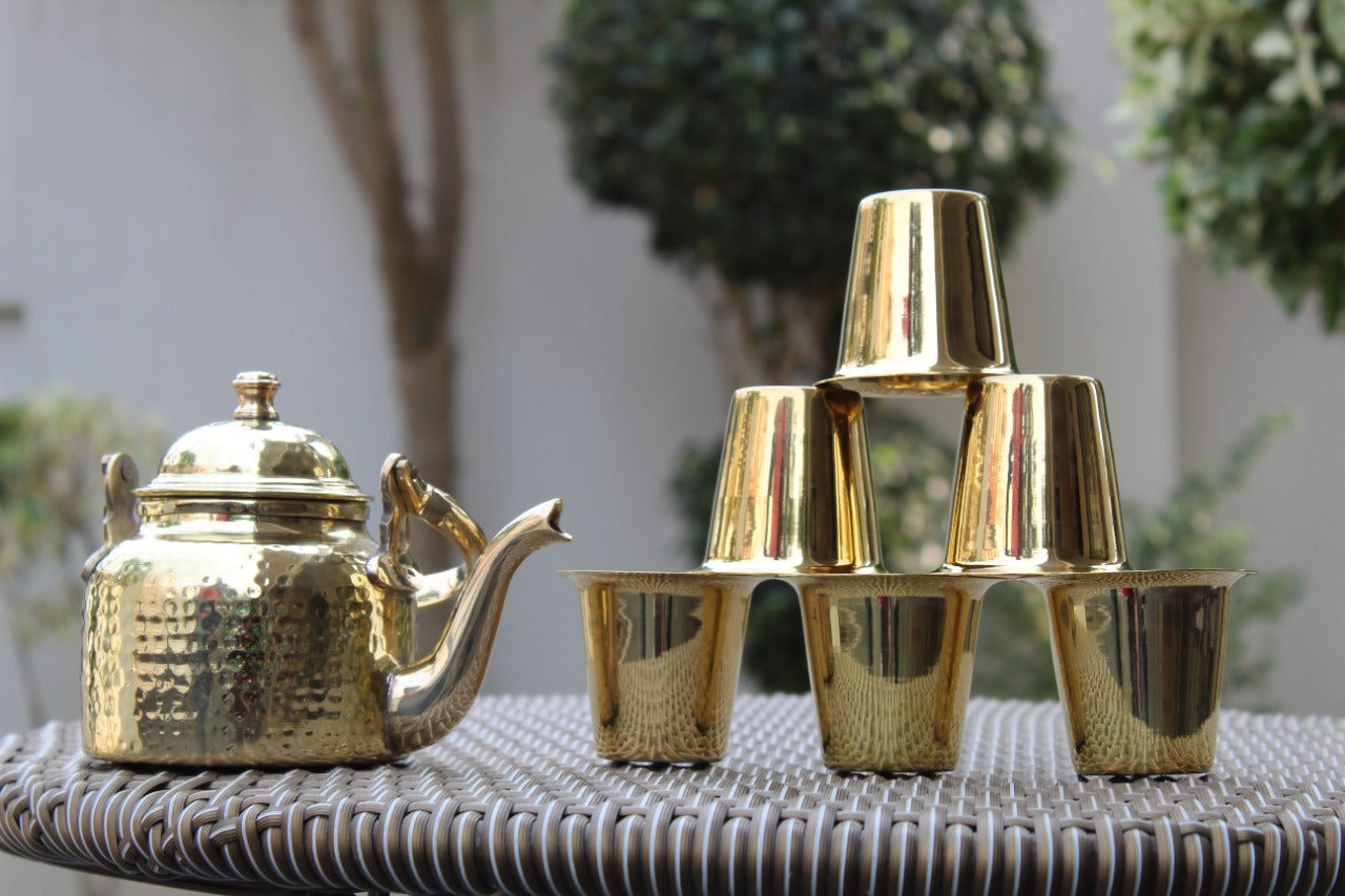 Brass Teapot Set – Indian Bartan