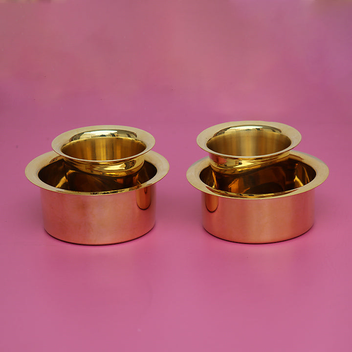 Buy Brass Tumbler | Brass Davara Tumbler| Combo Set of 2 | Indianbartan ...